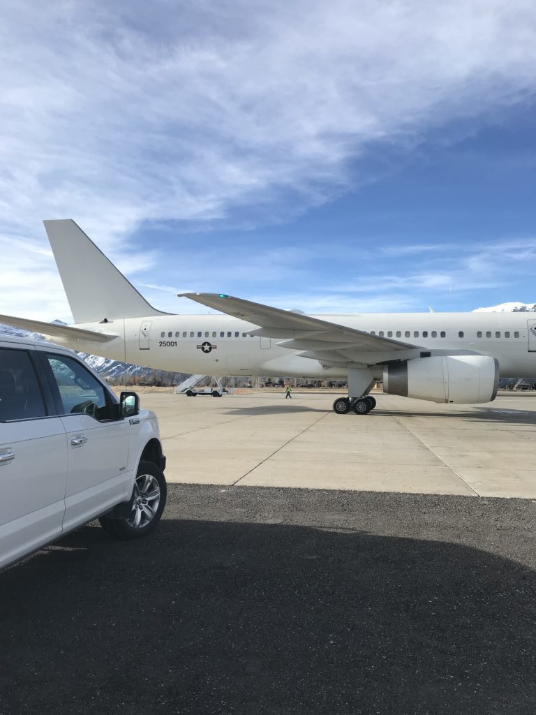 What was that 'plane' white aircraft doing at the airport?