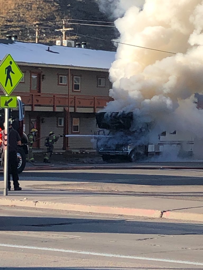 RV fire extinguished thanks to quick response