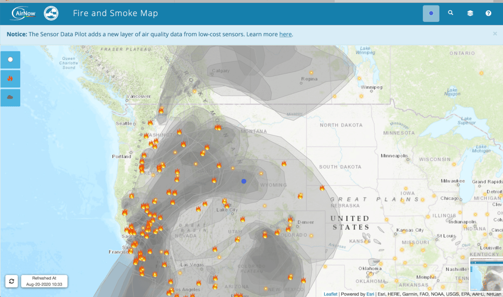 Smoke covers the valley as fire season gets into full swing