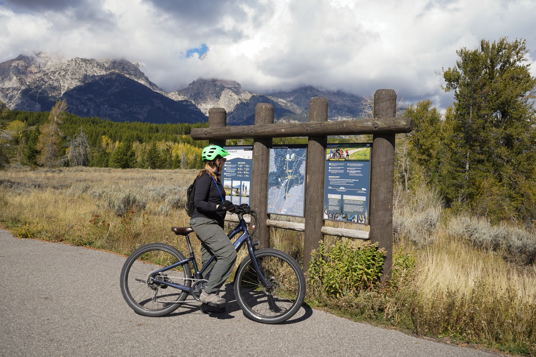 New pathway signs installed throughout GTNP for cyclist safety