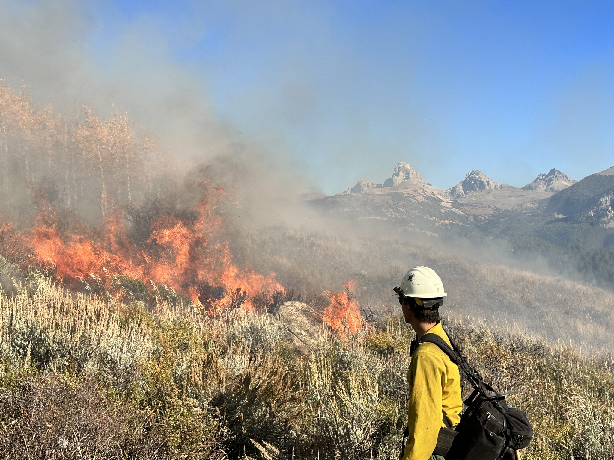 Firefighters continue prescribed fire operations in Teton Canyon
