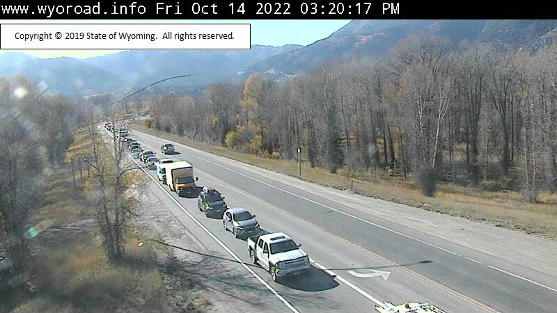 Traffic stalled on HWY 22 due to unhitched trailer