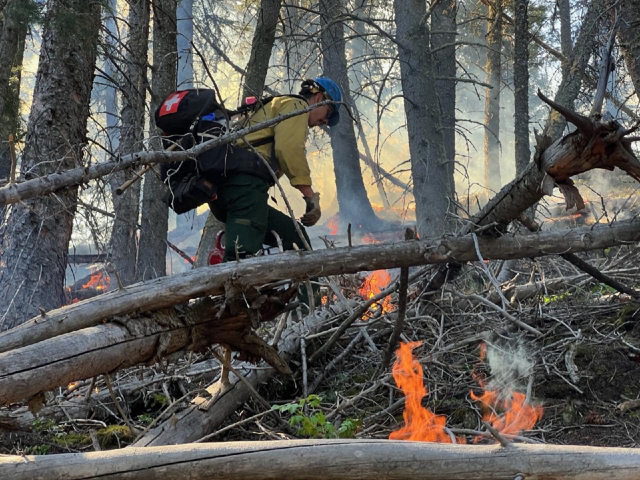 Crews fight new fire in Bridger-Teton
