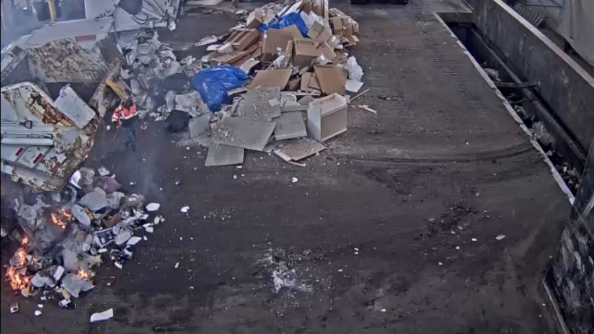 Garbage truck fire potentially linked to improper battery disposal